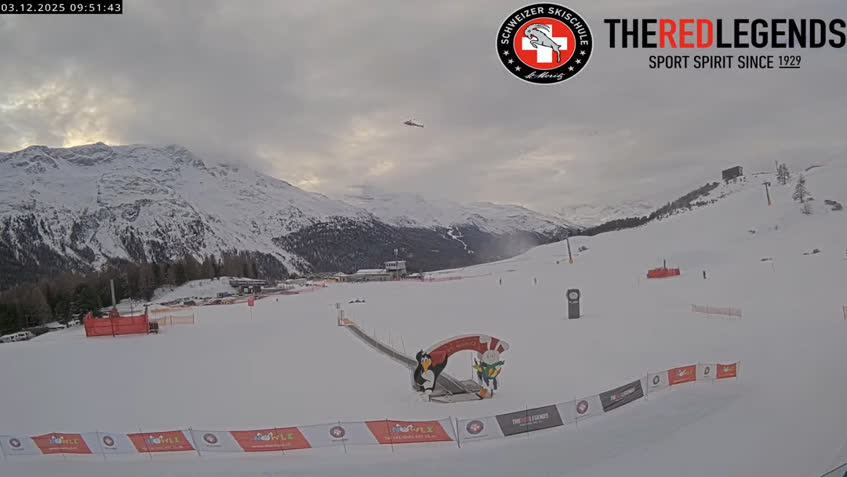 【LIVE】 Live Cam St. Moritz - Ski Area | SkylineWebcams