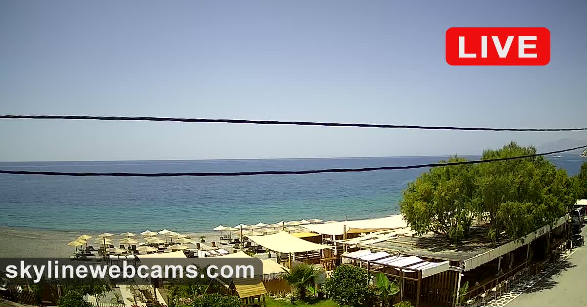 Live Cam Sidonia Beach - Heraklion | SkylineWebcams