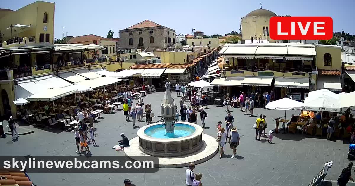 LIVE Webcam Hippokrates Platz Rhodos SkylineWebcams LIVE Webcam Hippokrates Platz Rhodos SkylineWebcams
