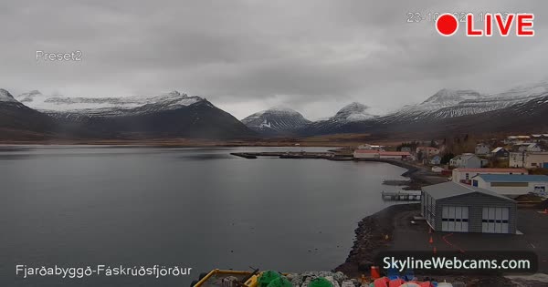 【LIVE】 Live Cam Fjarðabyggð - Iceland | SkylineWebcams