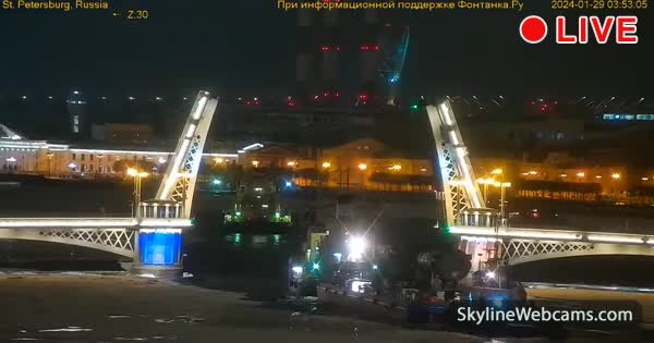 【LIVE】 Live Cam St. Petersburg - Neva River | SkylineWebcams