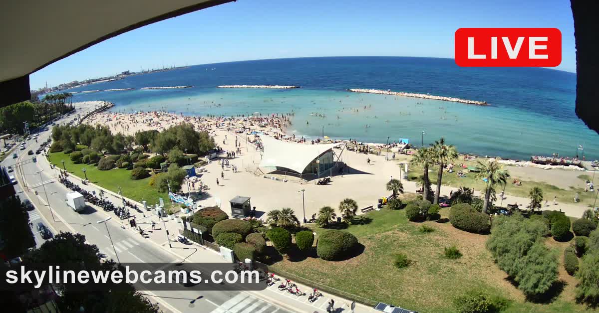 【LIVE】 Webcam Bari - Pane e Pomodoro Beach | SkylineWebcams