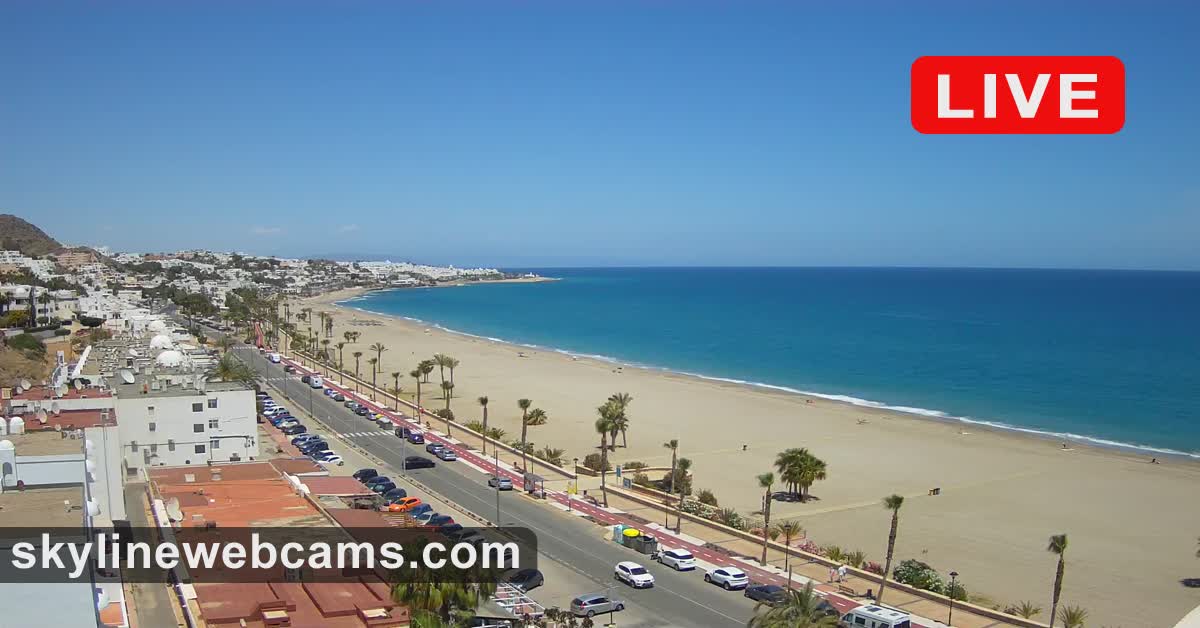 【LIVE】 Webcam Strand von Mojacar - Andalusien | SkylineWebcams
