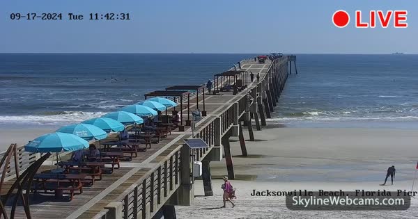 【LIVE】 Kamera na żywo Jacksonville Pier - Floryda | SkylineWebcams