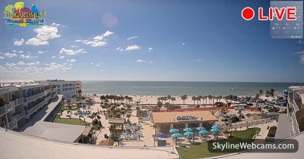 【LIVE】 Webcam Panorama von Margaritaville Beach - Fort Myers | SkylineWebcams