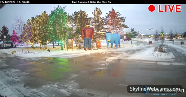 【LIVE】 Webcam Bemidji - Paul Bunyan and Babe the Blue Ox | SkylineWebcams