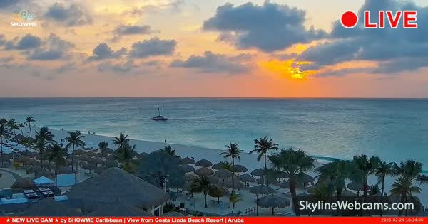 【LIVE】 Live Cam Aruba - Eagle Beach | SkylineWebcams