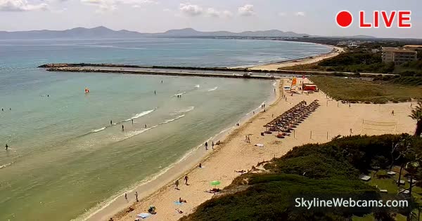 【LIVE】 Webcam Mallorca - Playa de Muro | SkylineWebcams