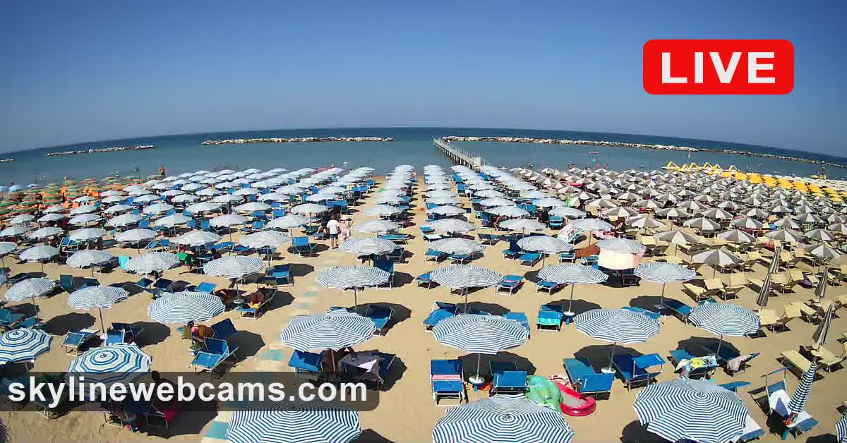 Live Cam Beach of Villamarina di Cesenatico | SkylineWebcams