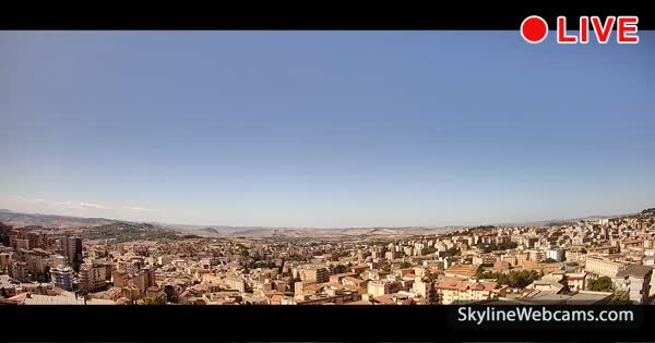 【LIVE】 Kamera na żywo Panorama Caltanissetta - Włochy | SkylineWebcams