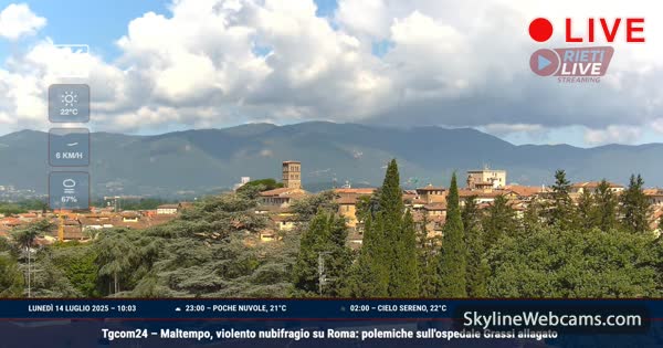 【LIVE】 Live Cam Panorama of Rieti - Italy | SkylineWebcams