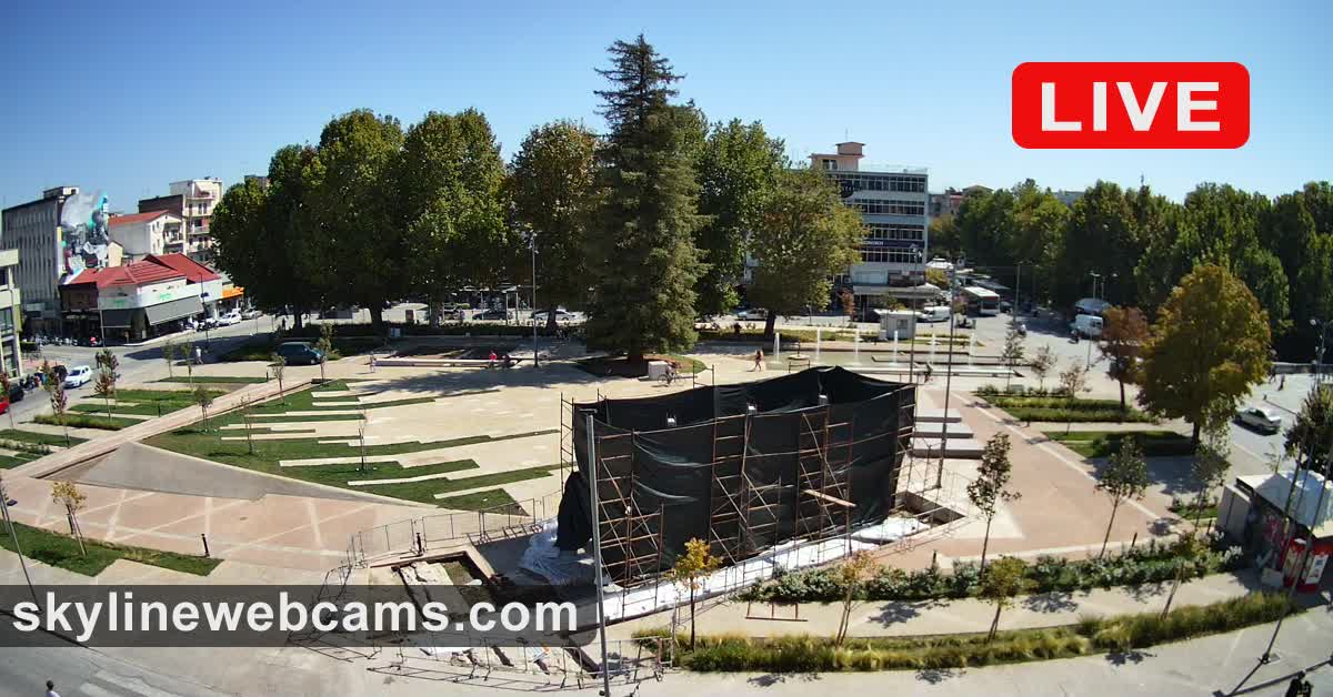 Webcam Trikala - Iroon Politechniou-Platz | SkylineWebcams