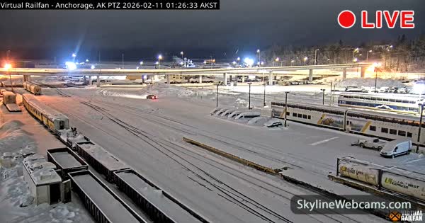 【LIVE】 LIVE Camera Σιδηροδρομικός Σταθμός Άνκορατζ | SkylineWebcams