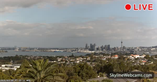 【LIVE】 Web Kamera uživo Panorama Aucklanda - Novi Zeland | SkylineWebcams